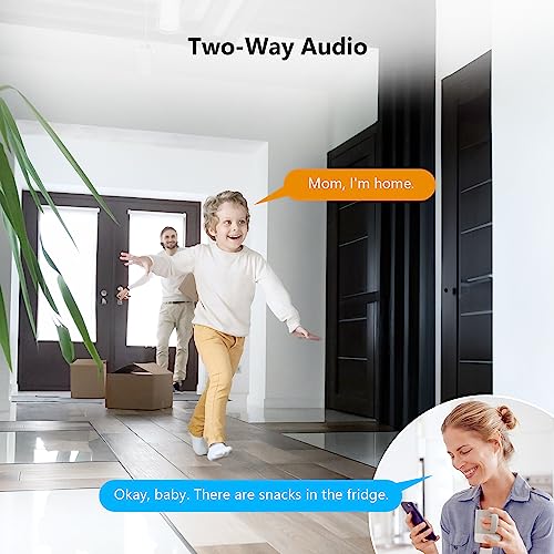 Jennov 2K/3MP Light Bulb Security Camera, 2.4Ghz Wi-Fi Security Camera Wireless Outdoor, 360° Indoor Light Socket Camera Easy Installation, Auto Tracking, Motion Detection, Compatible with Alexa