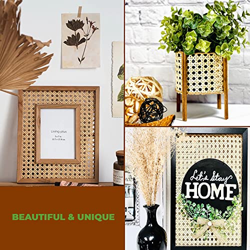 LUSYDECO 36" Width Rattan Cane Webbing Roll 5 Feet Length Hexagon Weave Pre-Woven Cane Mesh Net Open Weave Wicker Cane Webbing Rattan Sheet for Furniture, Chair, Cabinet, Ceiling (5 FEET)