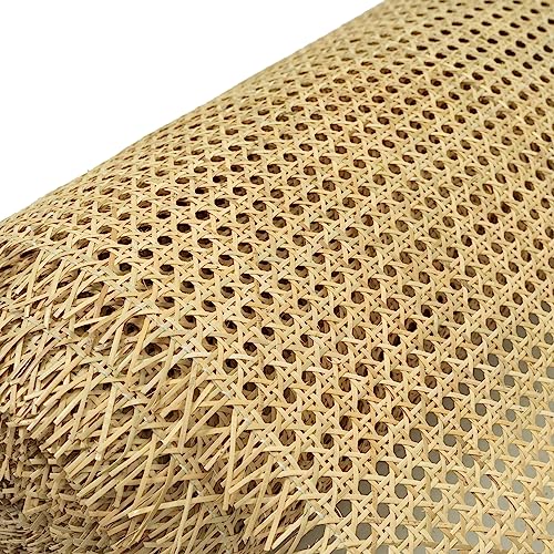 LUSYDECO 36" Width Rattan Cane Webbing Roll 5 Feet Length Hexagon Weave Pre-Woven Cane Mesh Net Open Weave Wicker Cane Webbing Rattan Sheet for Furniture, Chair, Cabinet, Ceiling (5 FEET)