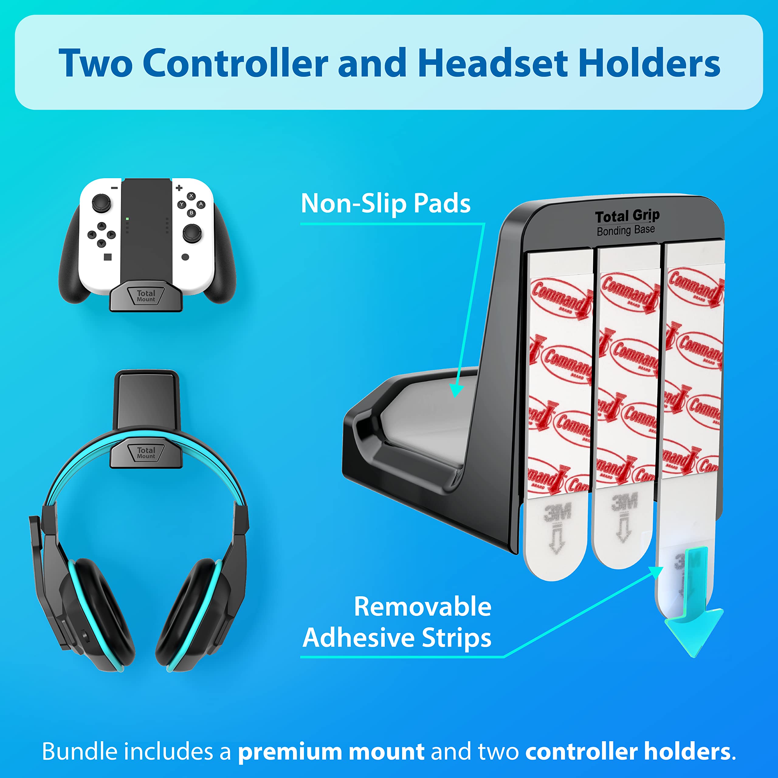 TotalMount for Nintendo Switch β Mounts Nintendo Switch on Wall Near TV β Compatible with All Models (Premium Black and Gray Kit)