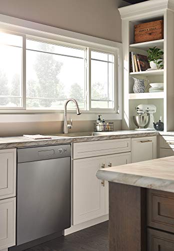 Moen Arbor Spot Resist Stainless One-Handle Pulldown Kitchen Faucet with Sprayer and a Reflex Docking System, Kitchen Sink Faucet Featuring Power Boost for a Faster Clean, 7594SRS