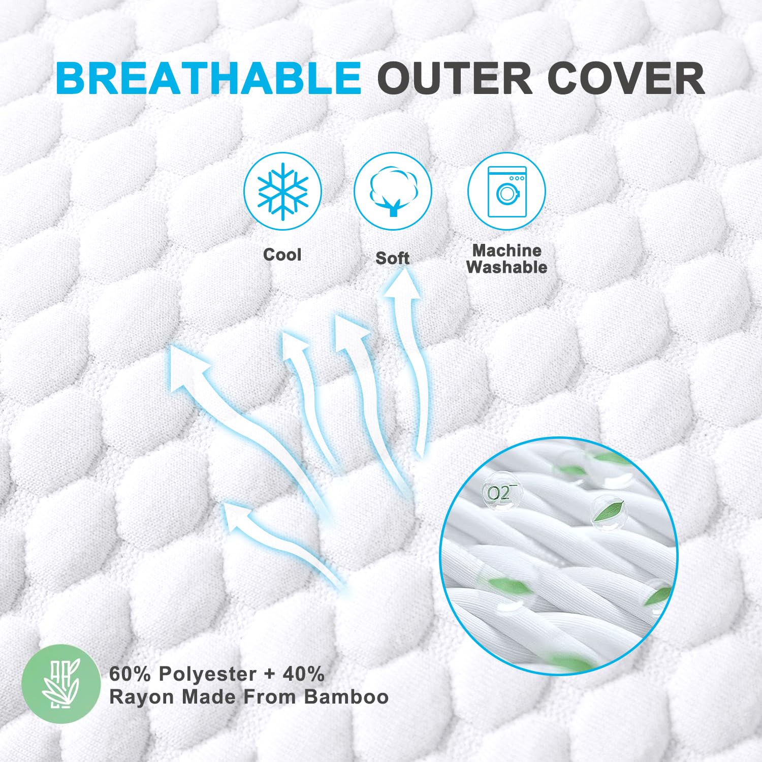 Cooling king Size Pillows Set of 2, Shredded Memory Foam Bed Pillows king Size Set of 2, Cool Cold Pillow for Side Back Stomach Sleepers, Gel Pillow Adjustable Firm Pillows Soft Pillows for Sleeping