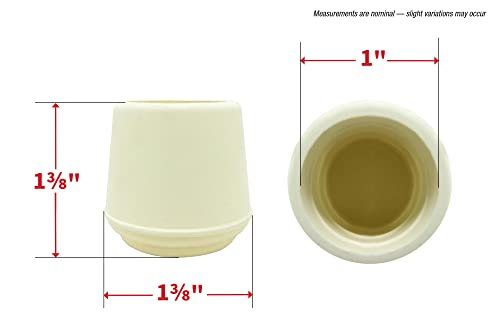 Shepherd Hardware 8753E Leg Tips 3/4-Inch Inside Diameter Rubber Chair Leg Caps, 24 Pack, White