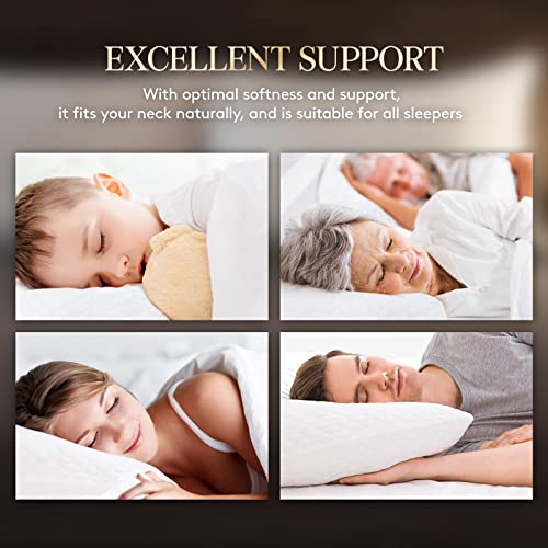 Lifewit Shredded Memory Foam Pillow King Size - Premium Adjustable Loft Hypoallergenic Cooling Pillow for Sleeping for Side, Back, Stomach Sleepers, Washable Cover - CertiPUR-US Certified
