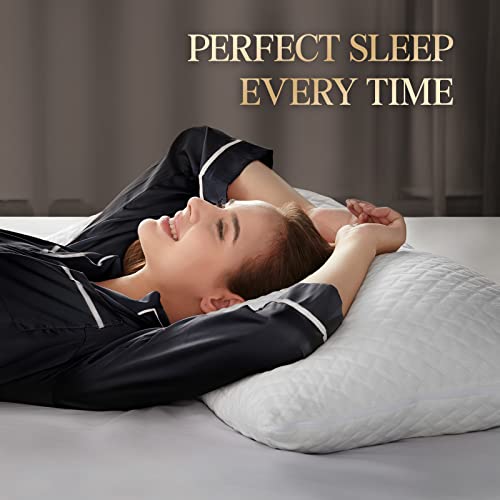 Lifewit Shredded Memory Foam Pillow King Size - Premium Adjustable Loft Hypoallergenic Cooling Pillow for Sleeping for Side, Back, Stomach Sleepers, Washable Cover - CertiPUR-US Certified