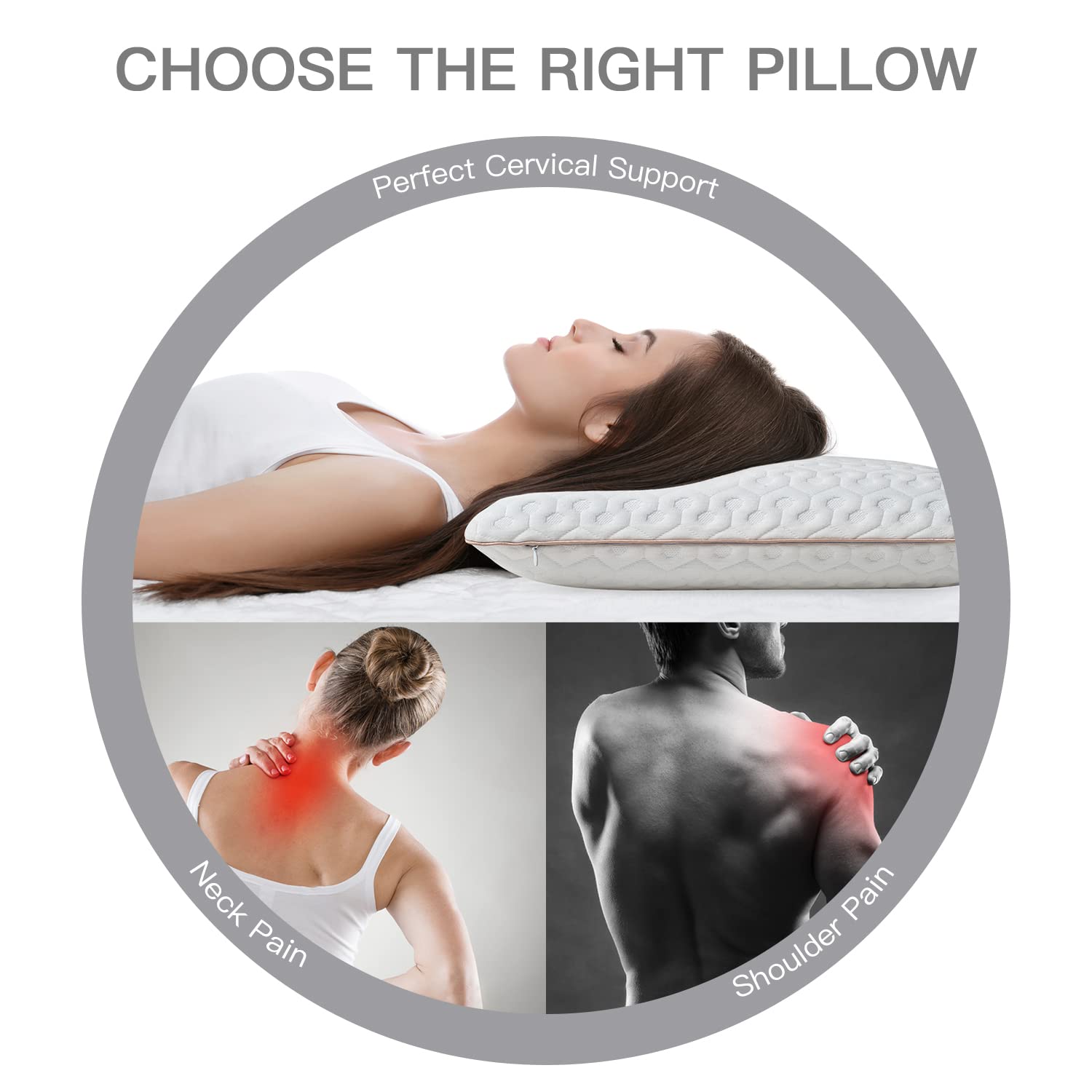 BedStory Memory Foam Pillow California King - Medium Firm Gel Pillows for Sleeping