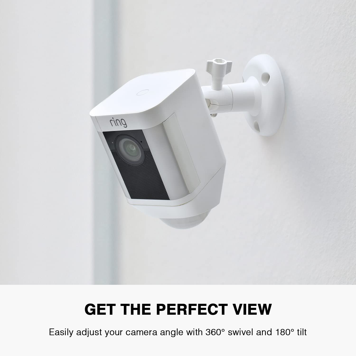 Holicfun Indoor Outdoor Adjustable Wall Mount for Ring Cameras (2-Pack, White)