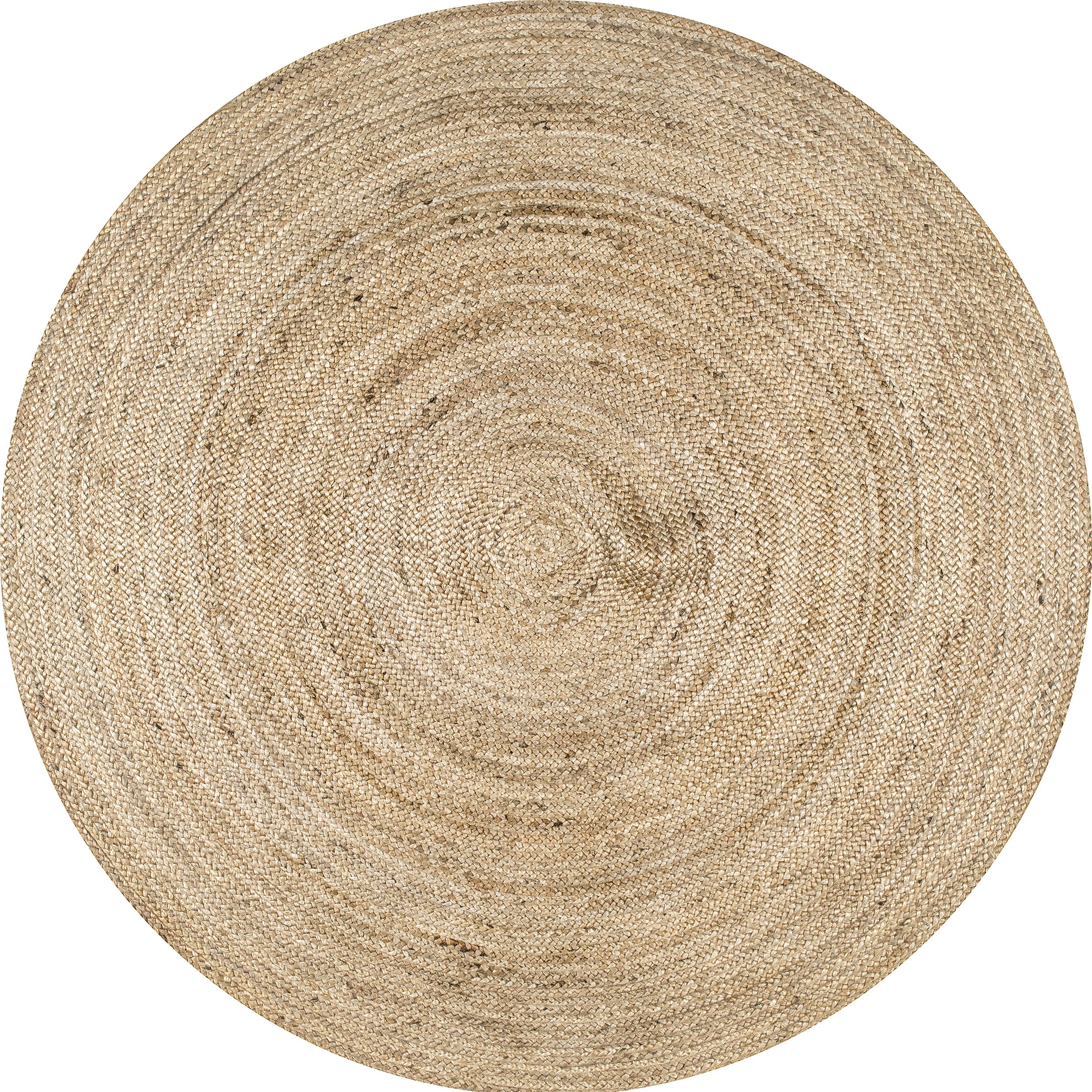 nuLOOM 6 Round Rigo Jute Hand Woven Area Rug, Natural, Solid Farmhouse Design, Natural Fiber, For Bedroom, Living Room, Dining Room, Hallway, Office, Kitchen, Entryway