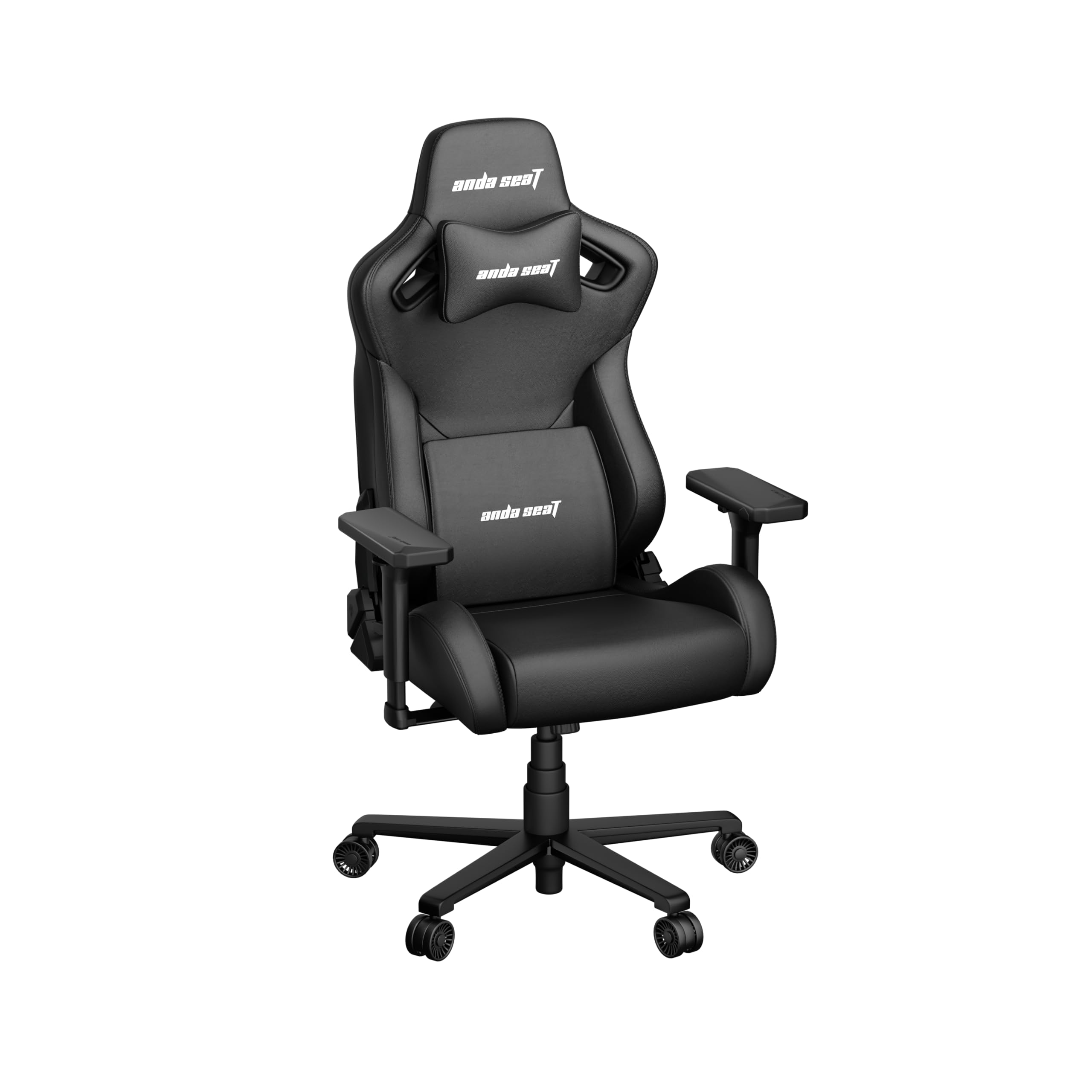 Anda Seat Kaiser Frontier Black PVC Leather Gaming Chair - XL Premium Ergonomic Gamer Chair for Adults, Video Game Chairs with Memory Foam Neck Pillow & Lumbar Back Support - Office Computer Seat