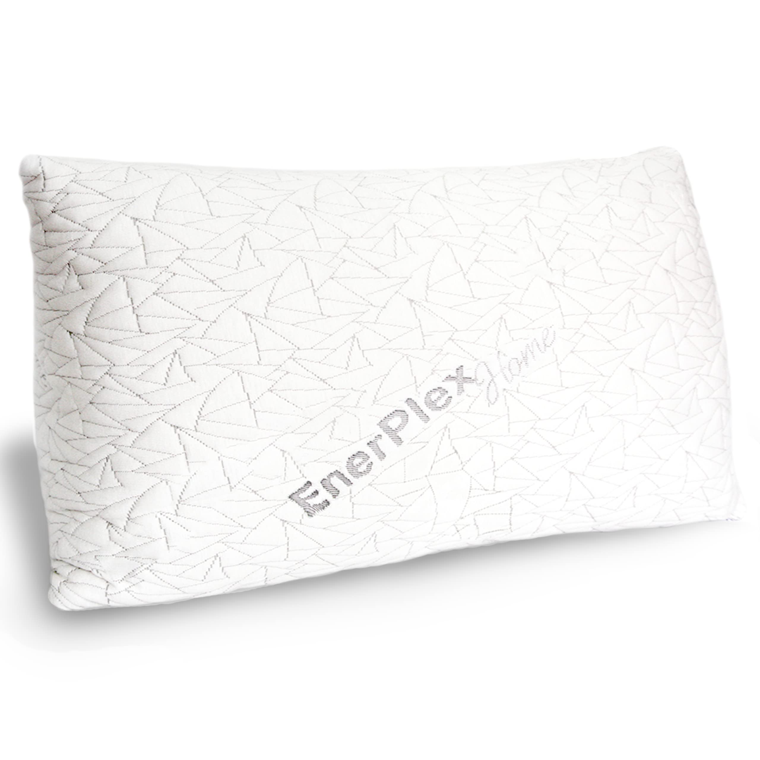 EnerPlex Memory Foam Pillows - Pack of 1 Adjustable, CertiPUR-US Certified King Size Pillows for Sleeping w/Extra Foam & Removable Viscose of Bamboo Cover - Machine Washable Firm Pillow