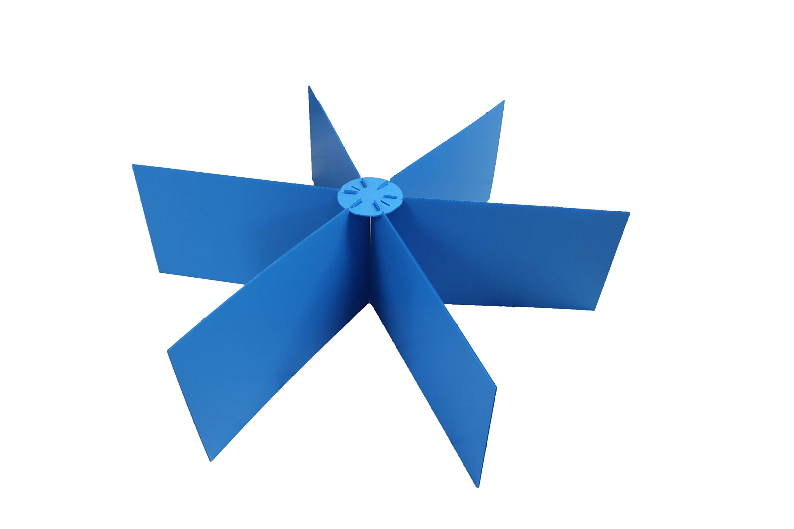 Blue Premium Corrugated Plastic Round Study Carrel Single Item