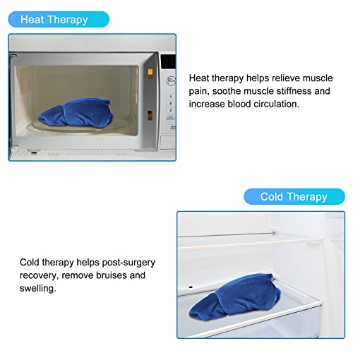 Cosy Life Microwave Heating Pad for Neck Shoulders and Back Pain Relief, 2 in 1 Hot/Cold Therapy Heat Pad Microwavable, 4LB Weighted Neck Wrap with 100% Natural Herbs (Unscented Blue)