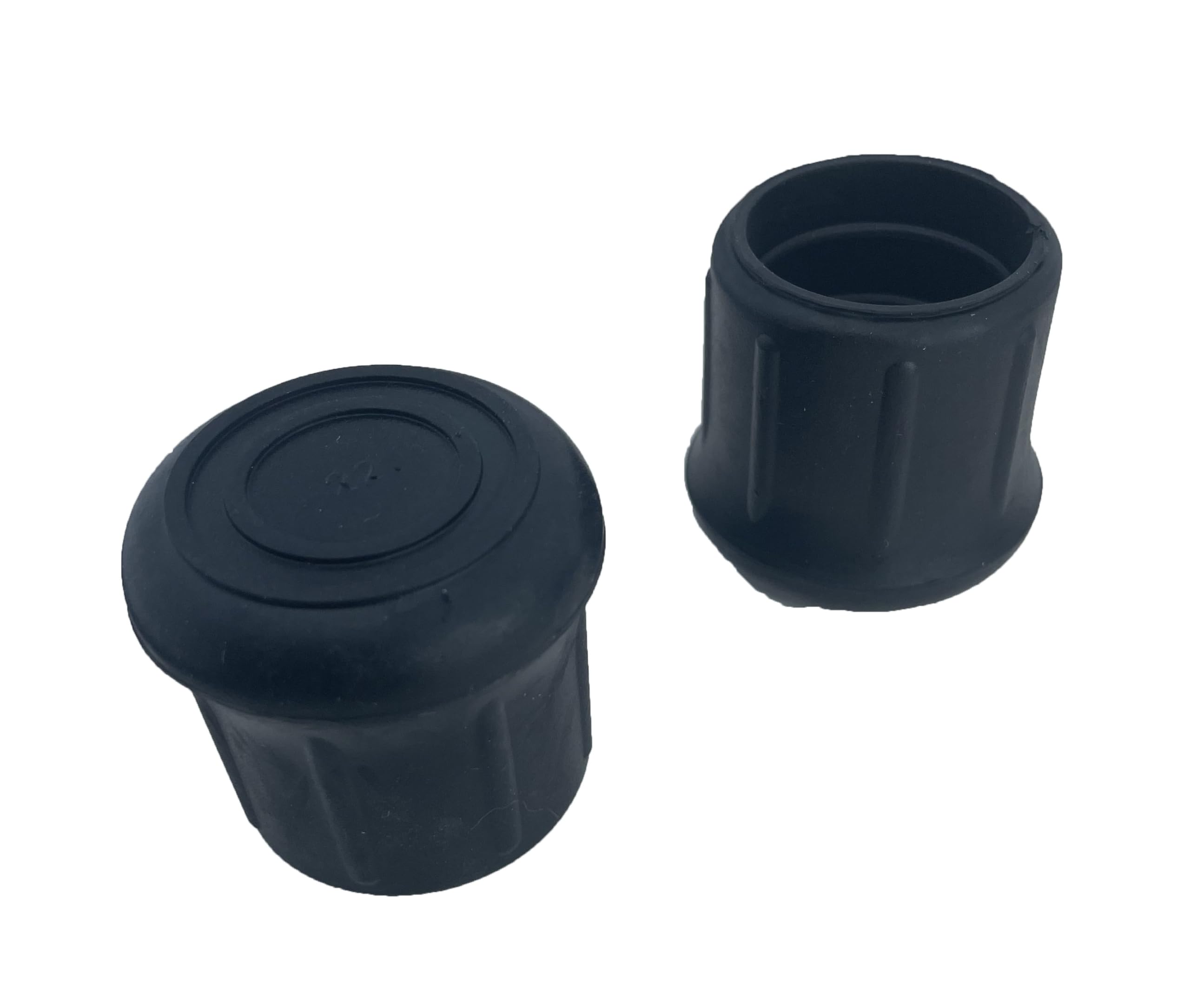 2 Pack Steel Reinforced 1-1/4" Rubber Tips- Cane, Crutch or Chair CTR-1.250-B