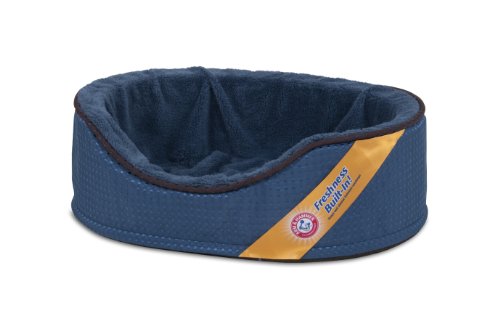 Petmate Arm & Hammer 80126 Assorted Plush/Suede Lounger for Pets, 23 by 17 by 7-Inch