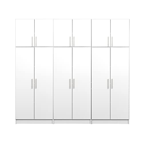 Prepac D Elite Storage Cabinet Set, 6 pc, White