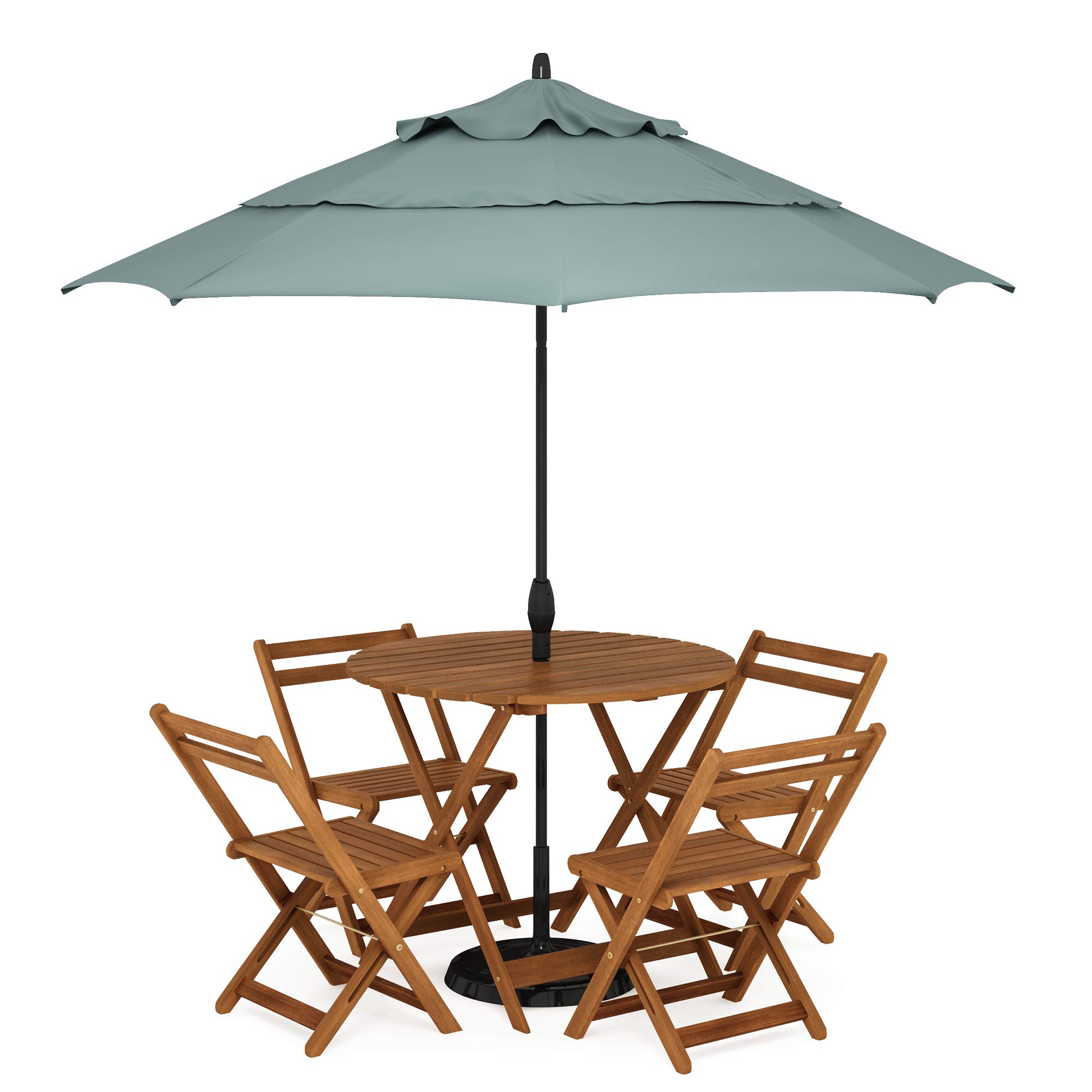 Furinno FG19018F Tioman Outdoor Hardwood Nation Round Dining Table, Natural