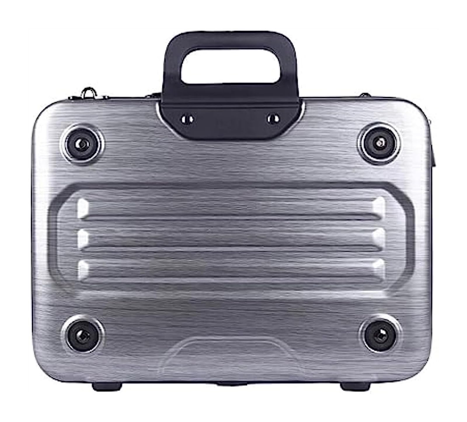 Metal Briefcase Tote Computer Case Bag Business Slim Shoulder Documentation Office Lawyer Briefcase (Color: Silver) (Color : Silver, Size : 13.3in)