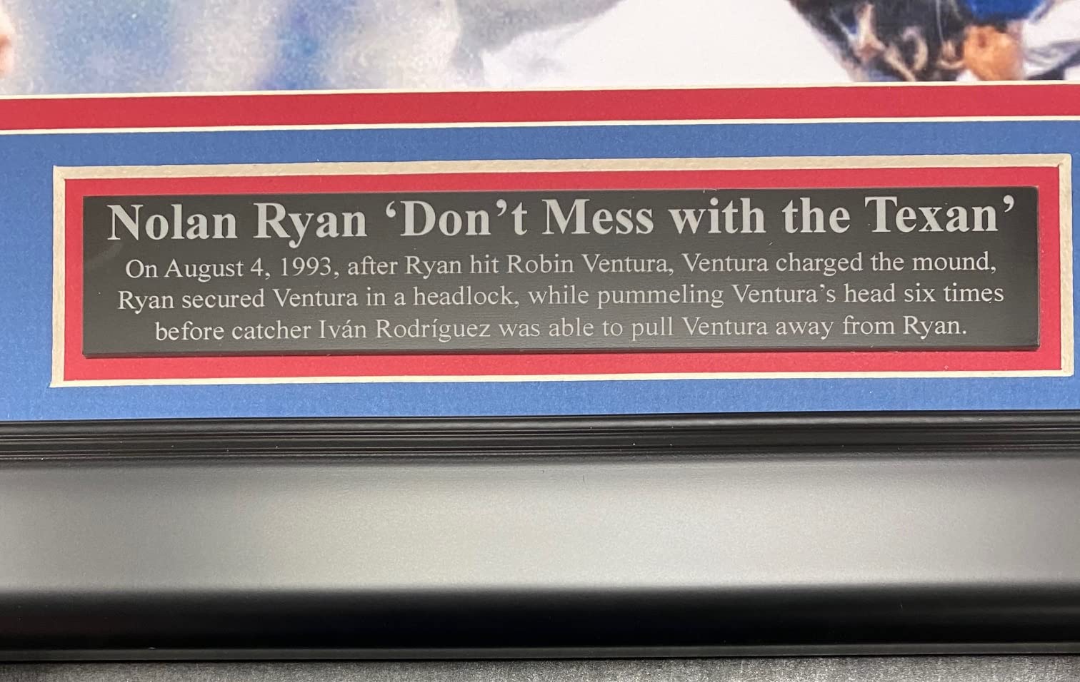 11x14 FRAMED NOLAN RYAN THE FIGHT vs. ROBIN VENTURA 8X10 PHOTO