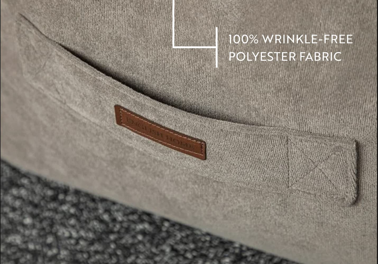 English Home Ottoman Pouffe, Comfortable Cube Foot Stool, Soft Velvet Bean Bag, Home Decor Footstool Extra Seating for Living Room, Bedroom, Casha, 17.7x17.7 inch (45x45 cm), Grey