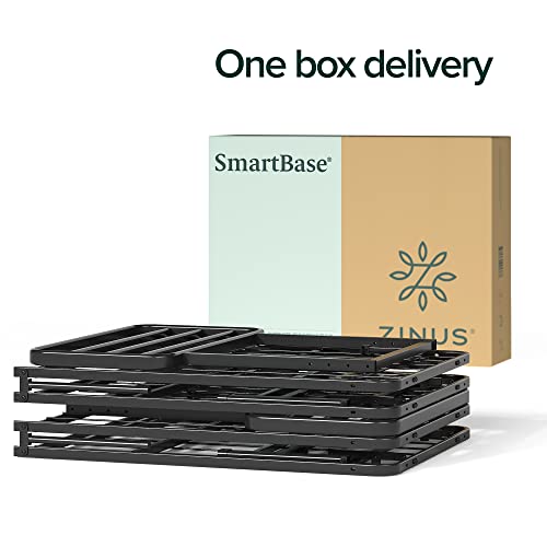 ZINUS SmartBase Mattress Foundation with Headboard / 14 Inch Metal Platform Bed Frame / No Box Spring Needed / Sturdy Steel Frame / Adjustable Headboard Height, Queen