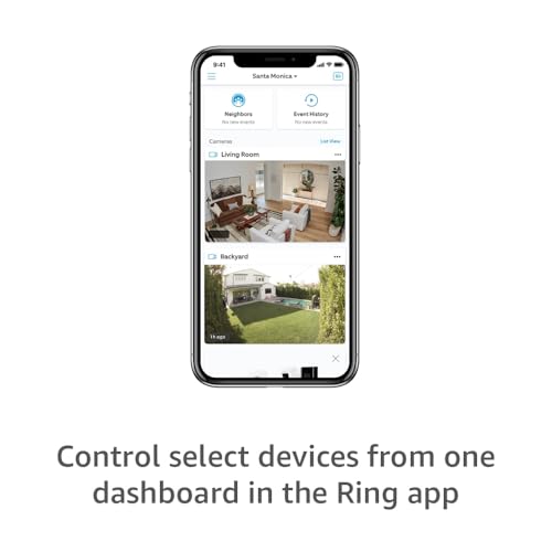 Ring Stick Up Cam Solar | Weather-Resistant Outdoor Camera, Live View, Color Night Vision, Two-way Talk, Motion alerts, Works with Alexa | White