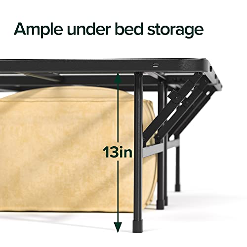 ZINUS SmartBase Mattress Foundation with Headboard / 14 Inch Metal Platform Bed Frame / No Box Spring Needed / Sturdy Steel Frame / Adjustable Headboard Height, Queen