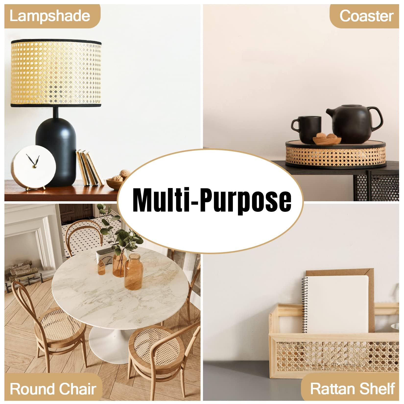Cane Webbing Roll Rattan Webbing - Caning Material for Chairs Sukh 18 Inch Wide Cane Webbing Woven Open Mesh Cane Rattan Natural Cane Webbing Sheet for Chairs,Cabinet 3.3 FEET
