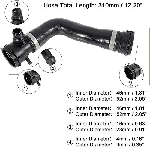 Engine Upper Radiator Coolant Water Hose Pipe, Car Radiator Coolant Water Hose from Expansion Tank for BMW 17127540127