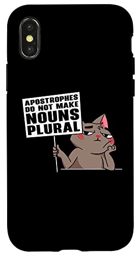 iPhone X/XS Apostrophes Don't Make Nouns Plural Funny English Teacher Case