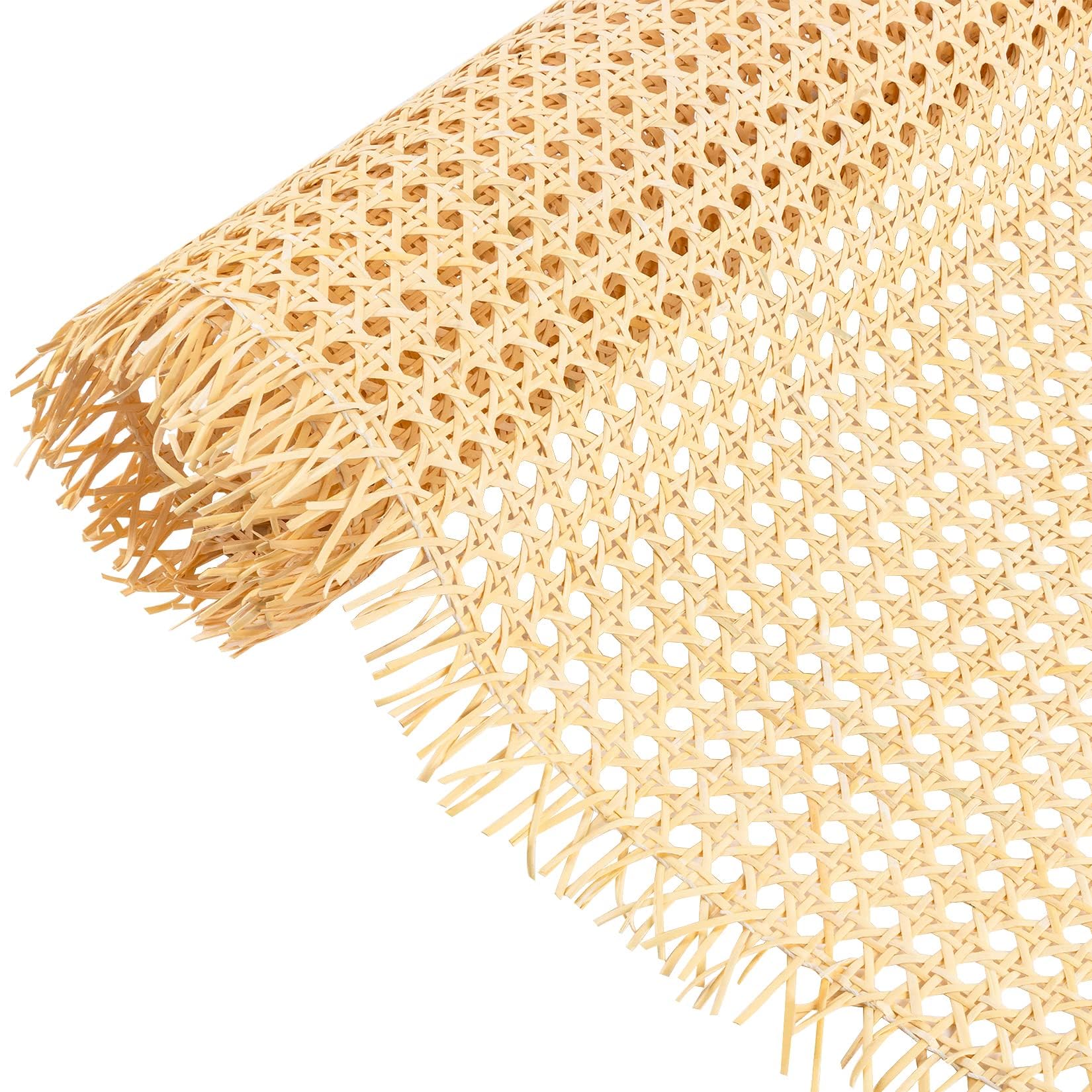 Cane Webbing Roll Rattan Webbing - Caning Material for Chairs Sukh 18 Inch Wide Cane Webbing Woven Open Mesh Cane Rattan Natural Cane Webbing Sheet for Chairs,Cabinet 3.3 FEET