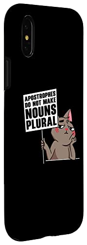 iPhone X/XS Apostrophes Don't Make Nouns Plural Funny English Teacher Case