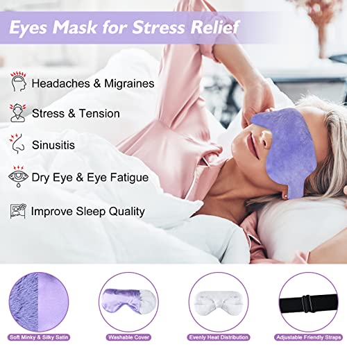 SuzziPad Microwavable Arthritis Gloves with Eyes Mask, Heated Gloves for Arthritis Hands, Stiff Joints, Carpal Tunnel, Trigger Finger; Moist Heat Hand Warmer Gloves Mittens with Washable Cover, 1 Pair
