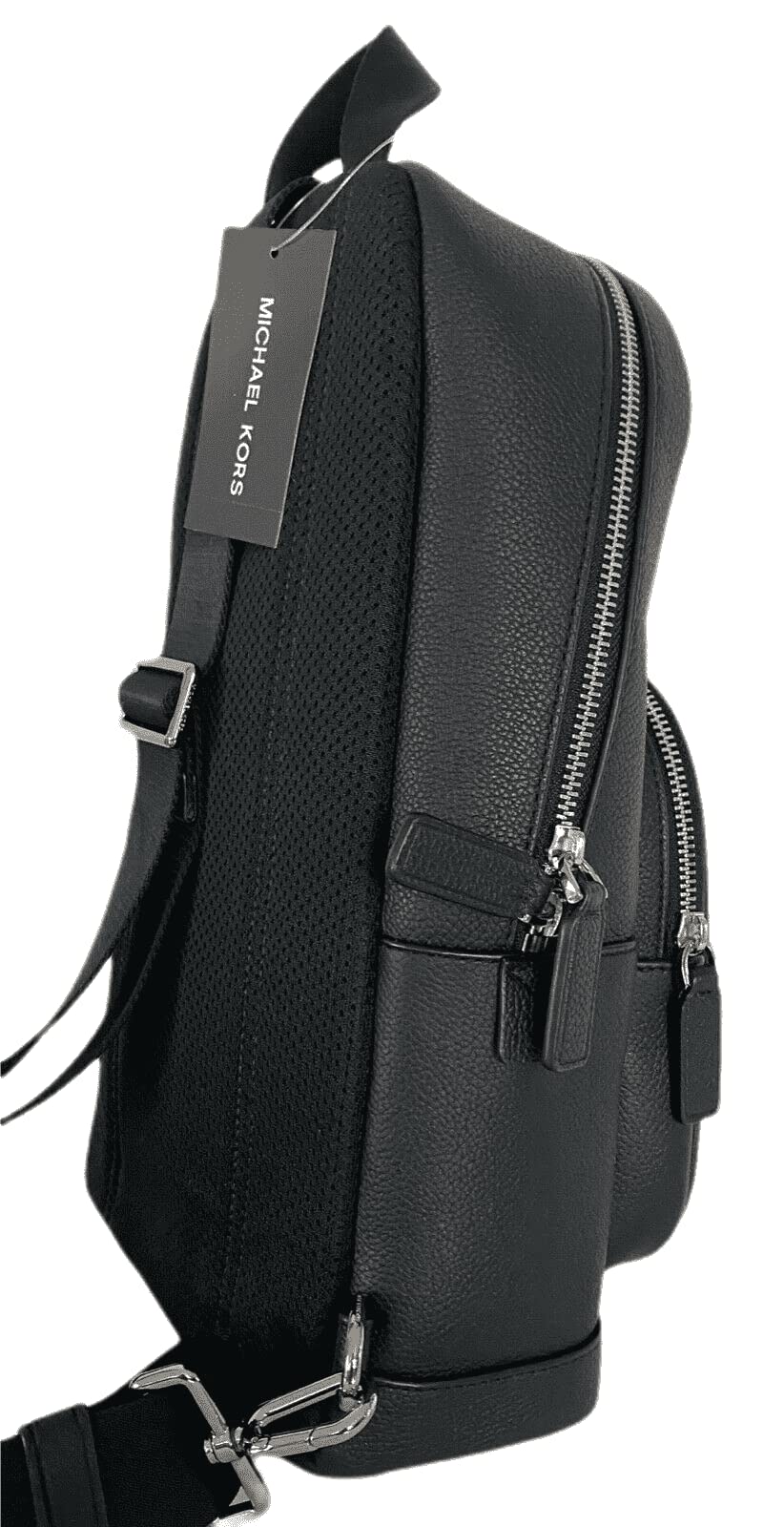 Michael Kors Cooper Commuter Sling Pack Embossed Leather Backpack