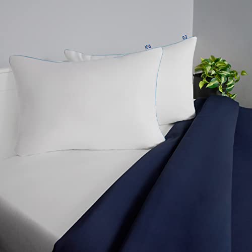 Sealy Pillow, Clean Luxury Slumber Bed Pillow with Hypoallergenic Fiberfill, King Pillows - 2 Pack