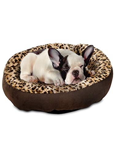 Petmate Aspen Pet Round Animal Print Pet Bed for Small Dogs and Cats 18-inch by 18-inch, Multi (26736)