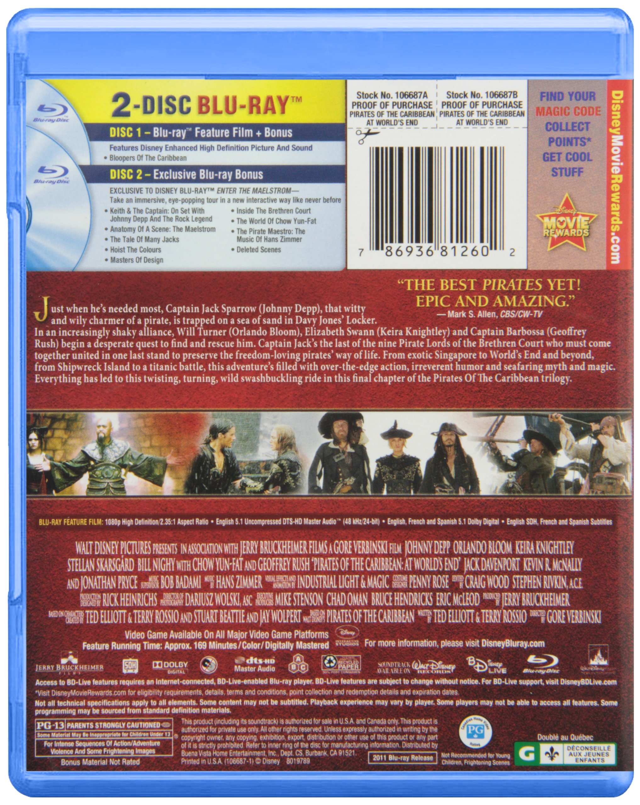Pirates Of The Caribbean: At World's End [Blu-ray]