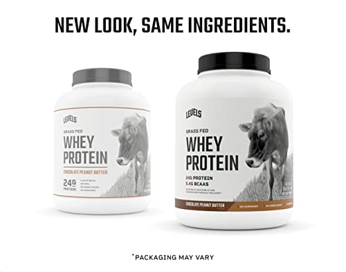 Levels Grass Fed 100% Whey Protein, No GMOs, Chocolate Peanut Butter, 5LB