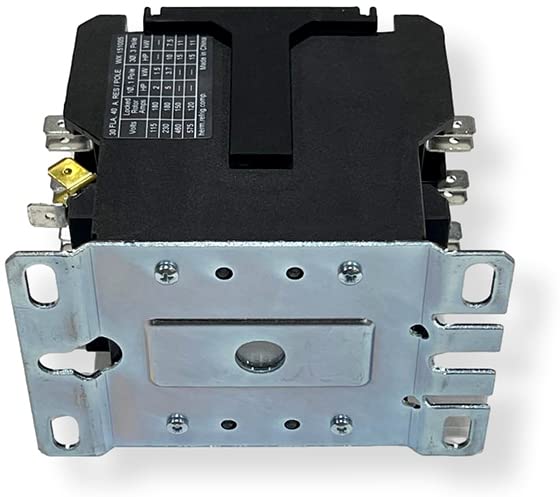 Eaton E1C25DNY138 Electrical Non-Reversing Definite Purpose Control Contactor, Coil Voltage 110/120V 50/60Hz, Dual QC Coil Term, 3-Pole, 30A Inductive, 40A Resistive