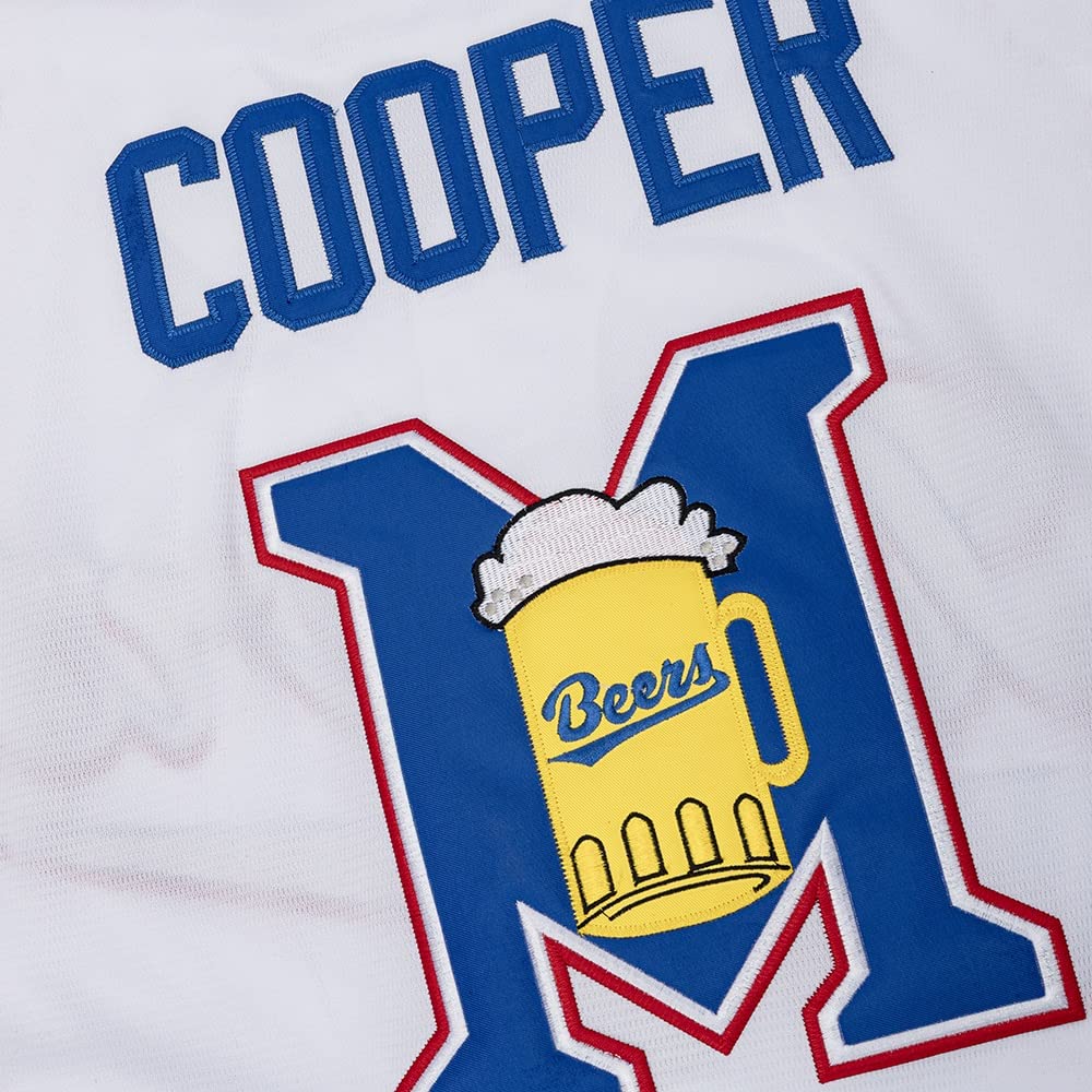 Stitched Doug Remer Beers Jersey Joe Cooper 44# 17# Movie Baseball Jerseys for Mens Size S-3XL (44,X-Large)