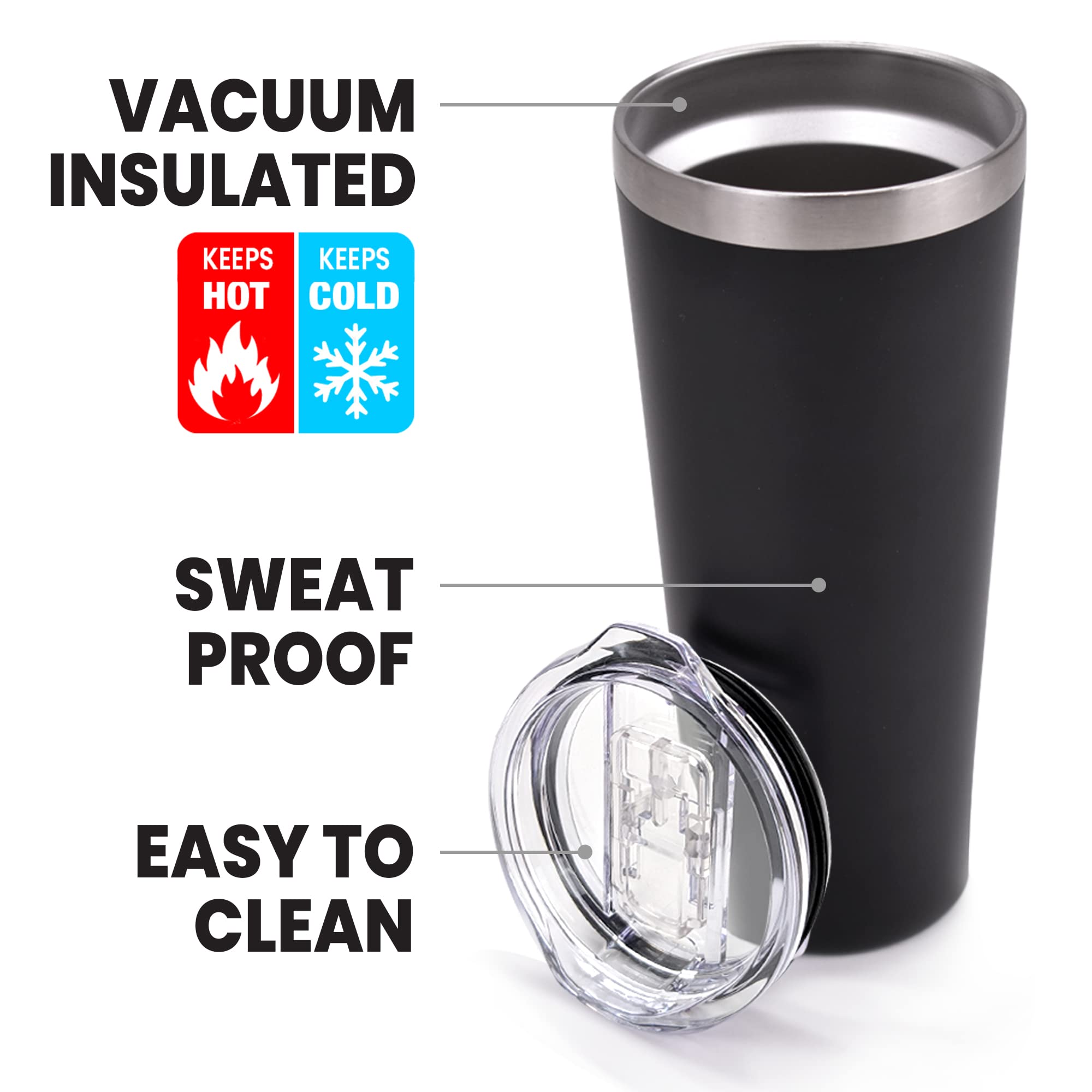 Rugrats OFFICIAL Group 20 oz Travel Tumbler, Stainless Steel, Vacuum Insulated with Leak Resistant Slide-Lock Lid