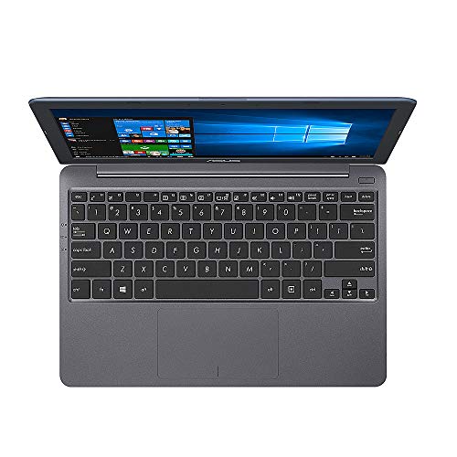 ASUS VivoBook E12 Thin and Light Business Laptop 11.6 inch HD Display Intel Celeron N3350 4GB RAM 64GB eMMC + 128GB SD Card Intel HD Graphics 500 HDMI Office365(1-Year) Win10Pro + USB-C Adapter