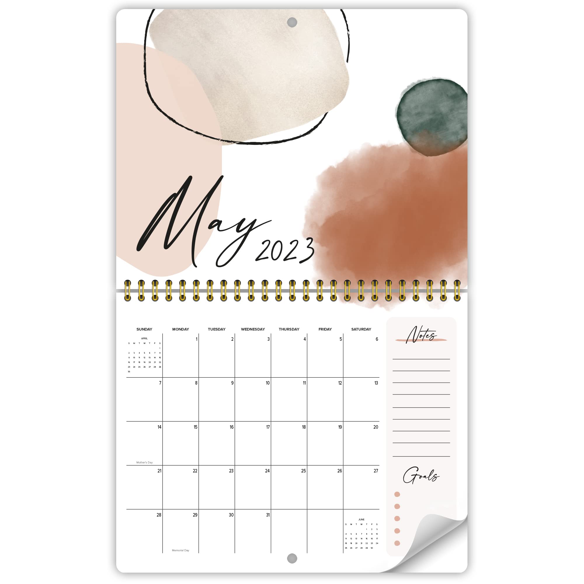 Aesthetic Wall Calendar in Abstract Art Design - Runs Until December 2023 - The Perfect Monthly Calendar for Easy Planning - Incl. 2022
