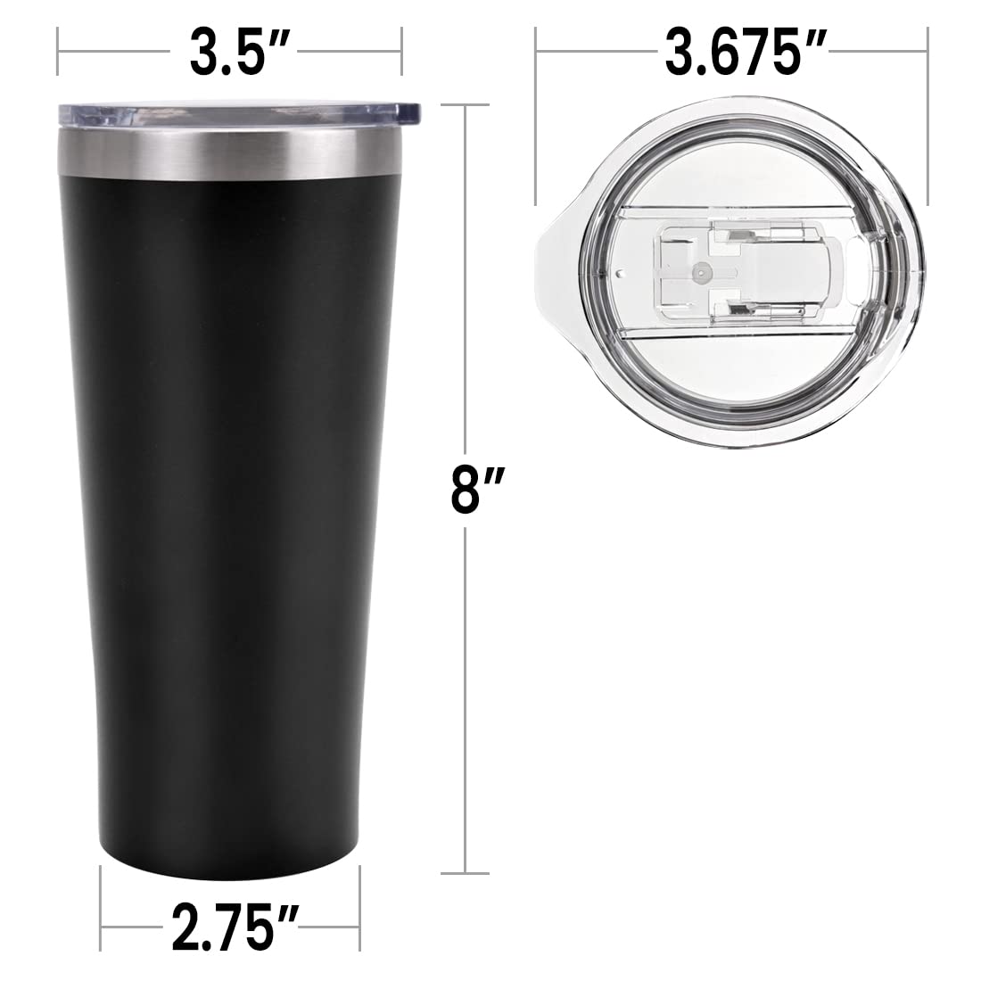 Rugrats OFFICIAL Group 20 oz Travel Tumbler, Stainless Steel, Vacuum Insulated with Leak Resistant Slide-Lock Lid