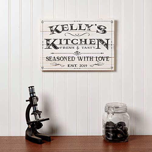 Artblox Personalized Kitchen Signs Custom Wood Sign Printed On Real Pine Wood Kitchen Wall Decor Personalized Gifts For Wife Christmas Gift Ideas Rustic Home Decor Customized Gifts