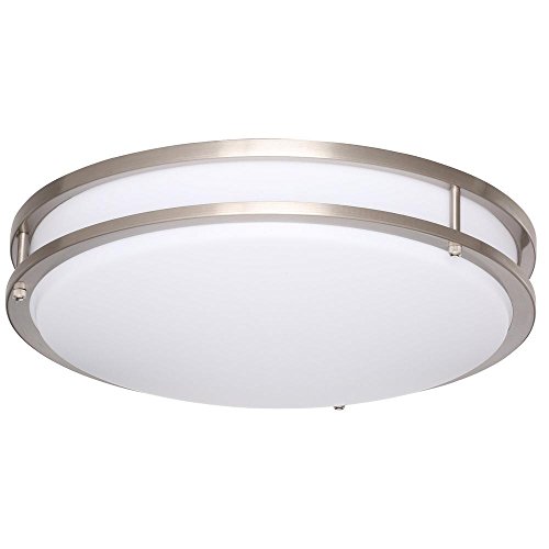 Hampton Bay DC016LED 16" Brushed Nickel LED Round Flush Mount