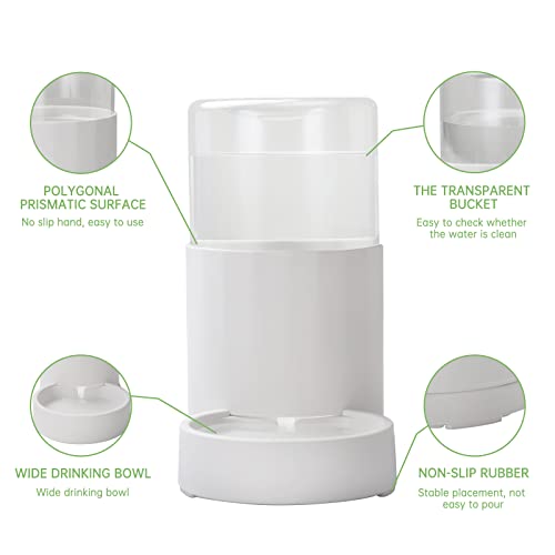 Sfozstra Automatic Pet Water,3L Large Capacity Automatic Water Dispenser, 100% BPA-Free, Gravity Pet Water Dispenser, Dog Cat Water Food