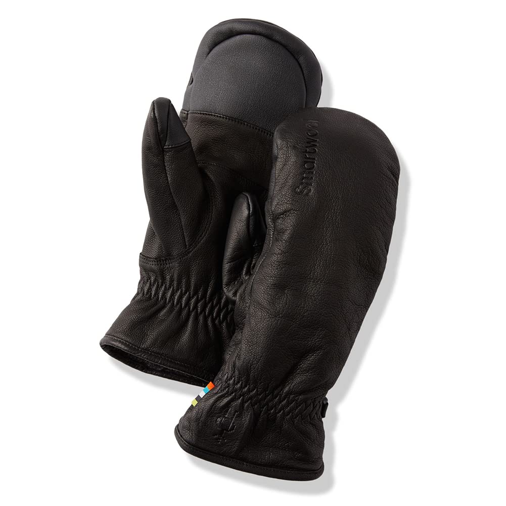 Smartwool Ridgeway Lined Mitten | Merino Wool Touchscreen Winter Mittens For Men and Women, Black, X-Large