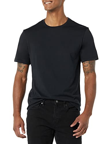 Amazon Essentials Men's Short Sleeve T-Shirts, Slim-Fit, Crewneck, Pack of 2, Black/Charcoal Heather, XX-Large