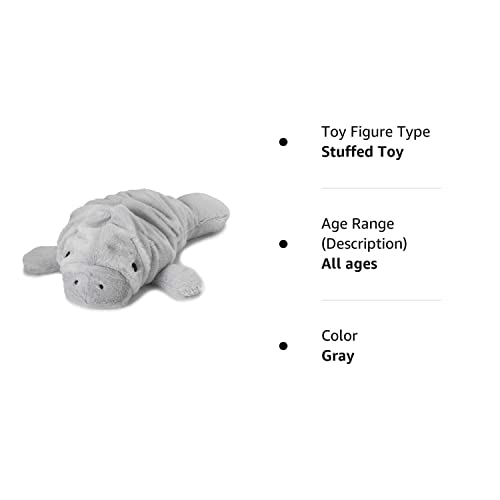Intelex Warmies Microwavable French Lavender Scented Plush, Manatee Warmies, Gray, 14" X 8" X 4"