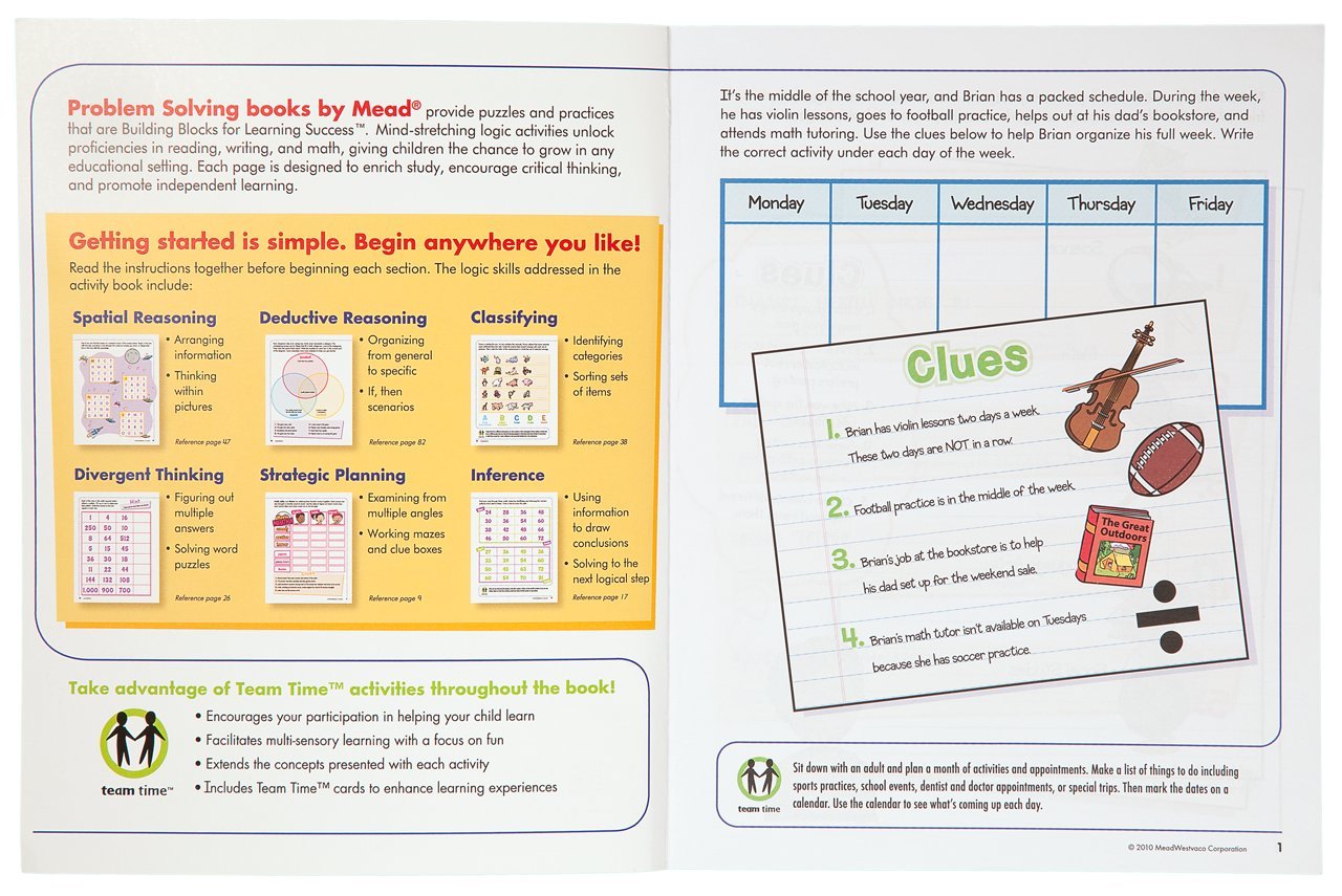 Mead 3rd Grade Problem Solving Workbook, 10 x 8-Inches, 96 Pages (48032)